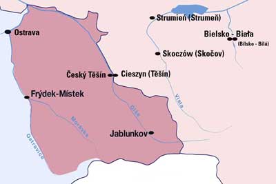 Těšínsko na mapě Moravskoslezského kraje :: Muzeum Těšínska
