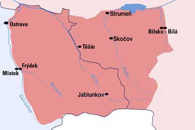 Těšínsko na mapě Moravskoslezského kraje :: Muzeum Těšínska